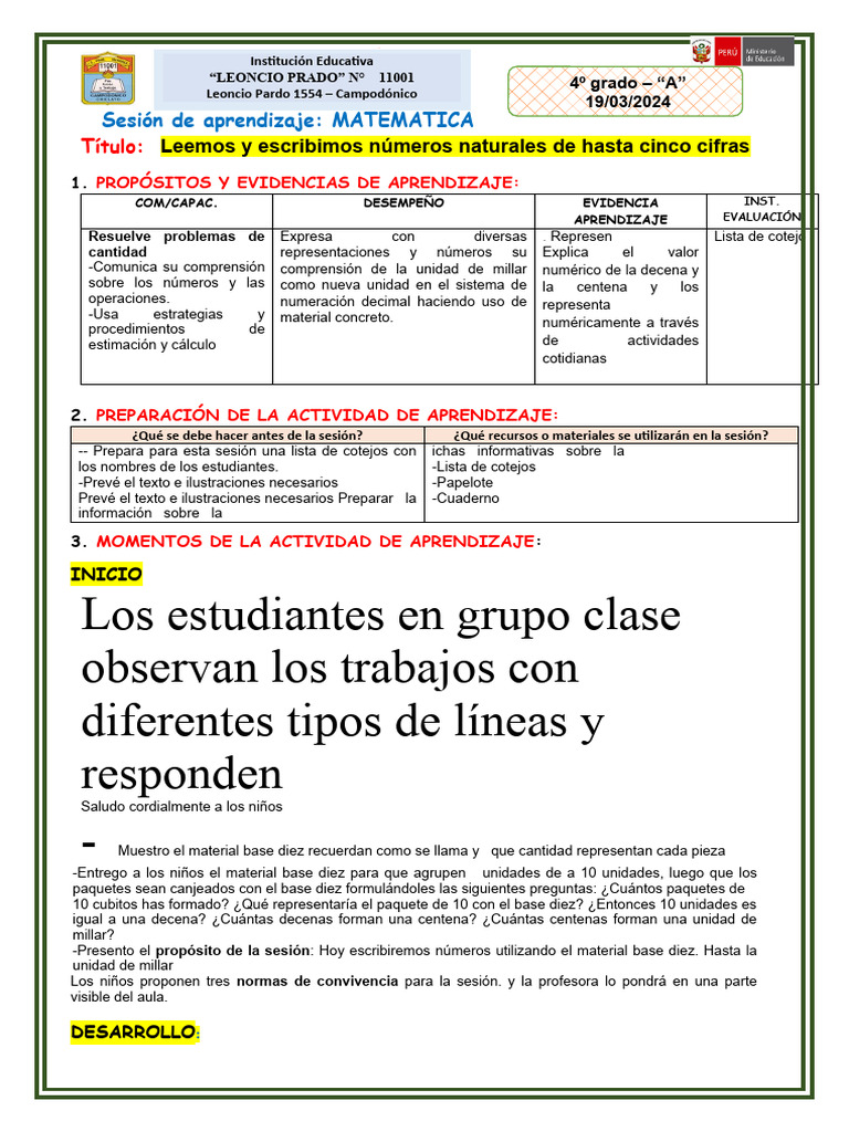 19 Mzo LM | PDF | Aprendizaje | Decimal