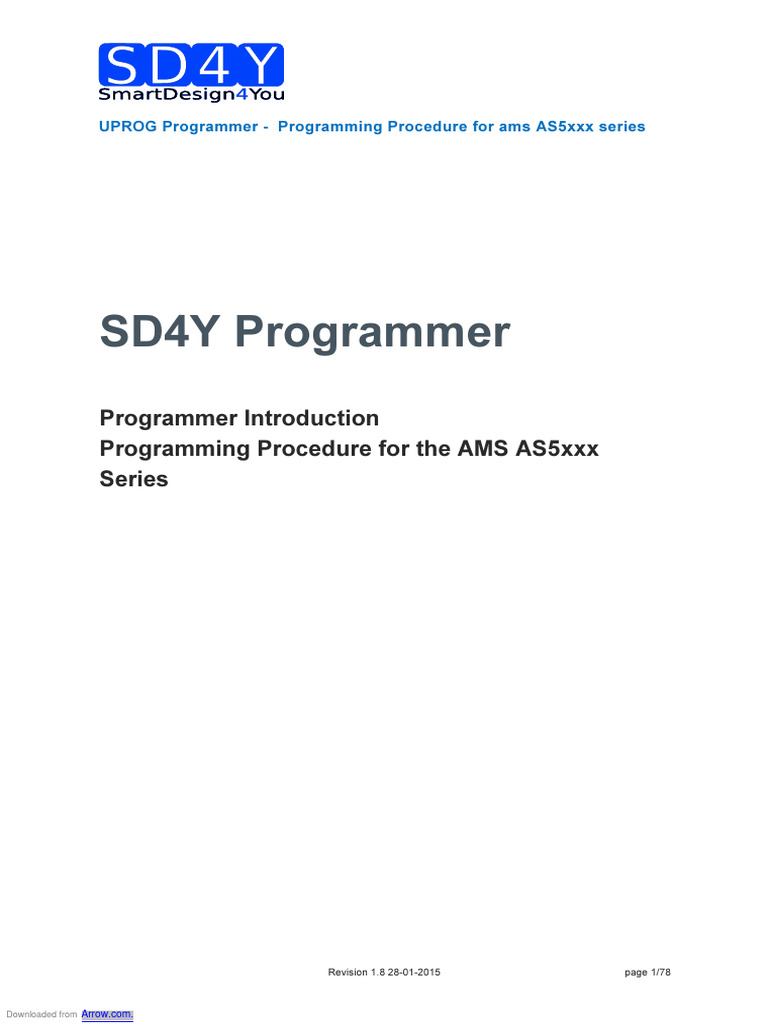 Programming Procedure For Ams AS5xxx Series | PDF | Analogue ...
