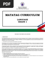 Matatag Curriculum: Reading and Literacy Grade 1 | PDF | Language Arts ...