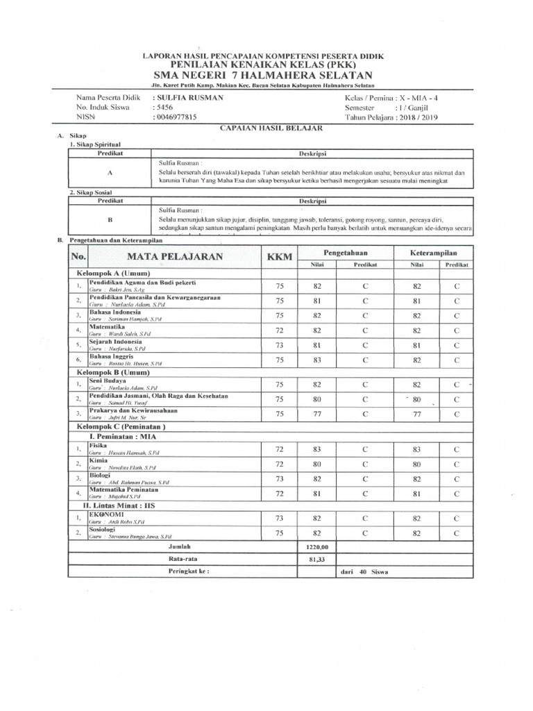 Semester Ganjil 2018-2019 | PDF