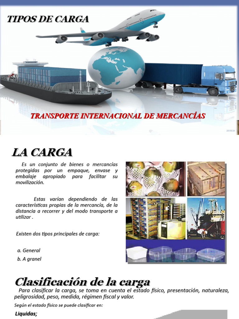 TIPOS - DE - CARGA-LOGISTICA-TRANSPORTE-2. Clase 4 Marzo | PDF | Peróxido | Agua