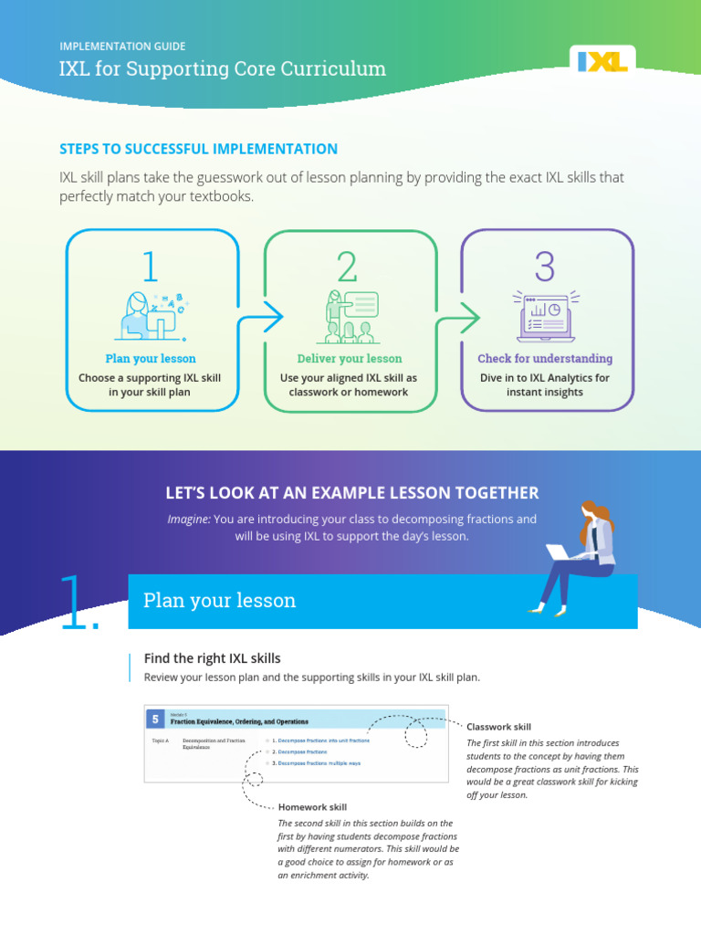 IXL For Supporting Core Curriculum Implementation Guide | PDF | Human ...