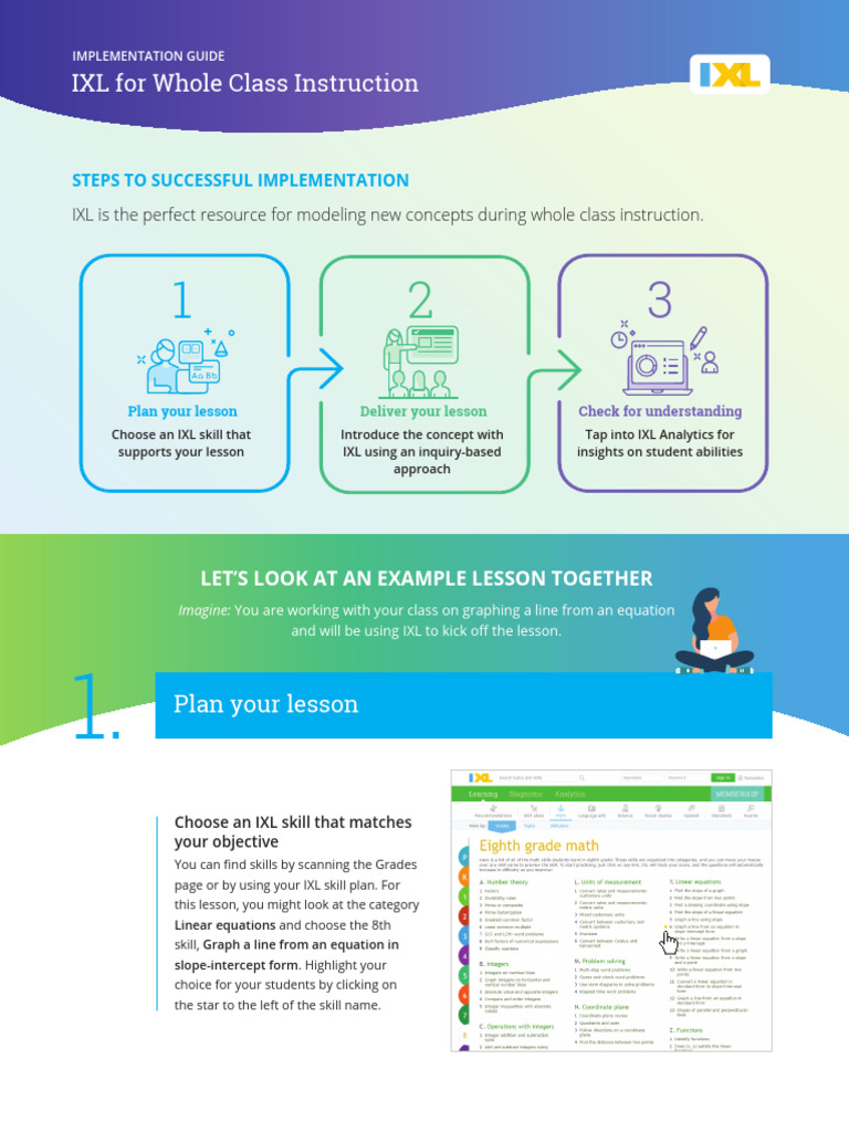 IXL For Whole Class Instruction Implementation Guide | PDF | Inquiry Based Learning | Pedagogy
