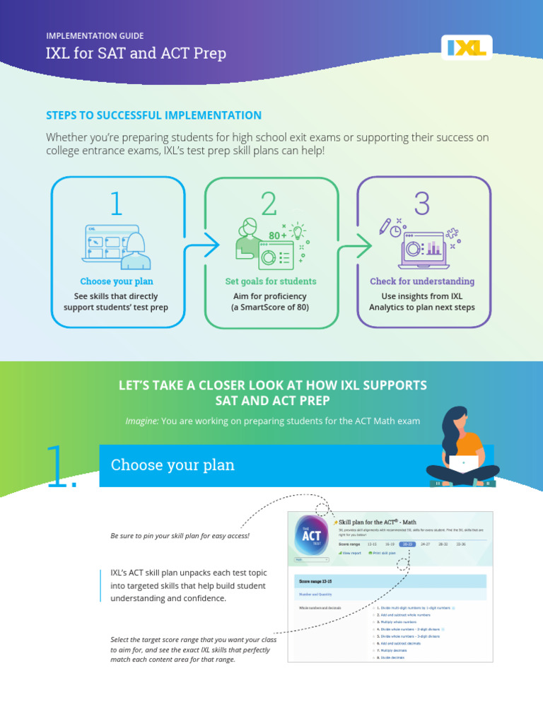 IXL For SAT and ACT Prep Implementation Guide | PDF | Sat | Cognition