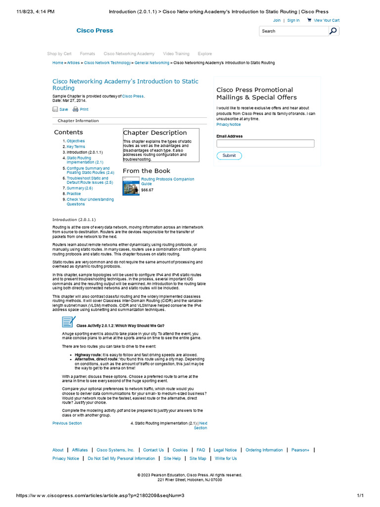 Introduction to Static Routing Guide | PDF | Router (Computing) | Telecommunications