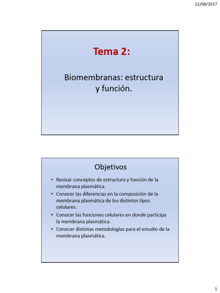 Tema 2 Membrana Plasmatica | PDF | Membrana celular | Lípido