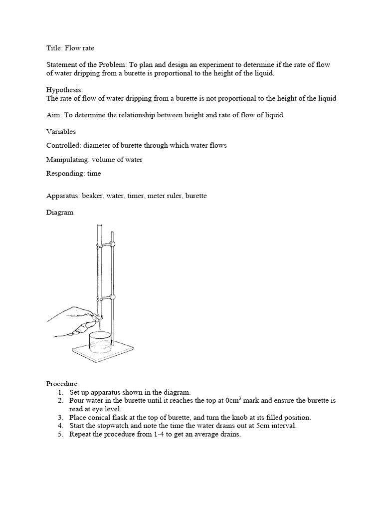 Flow Rate | PDF | Teaching Methods & Materials | Science & Mathematics