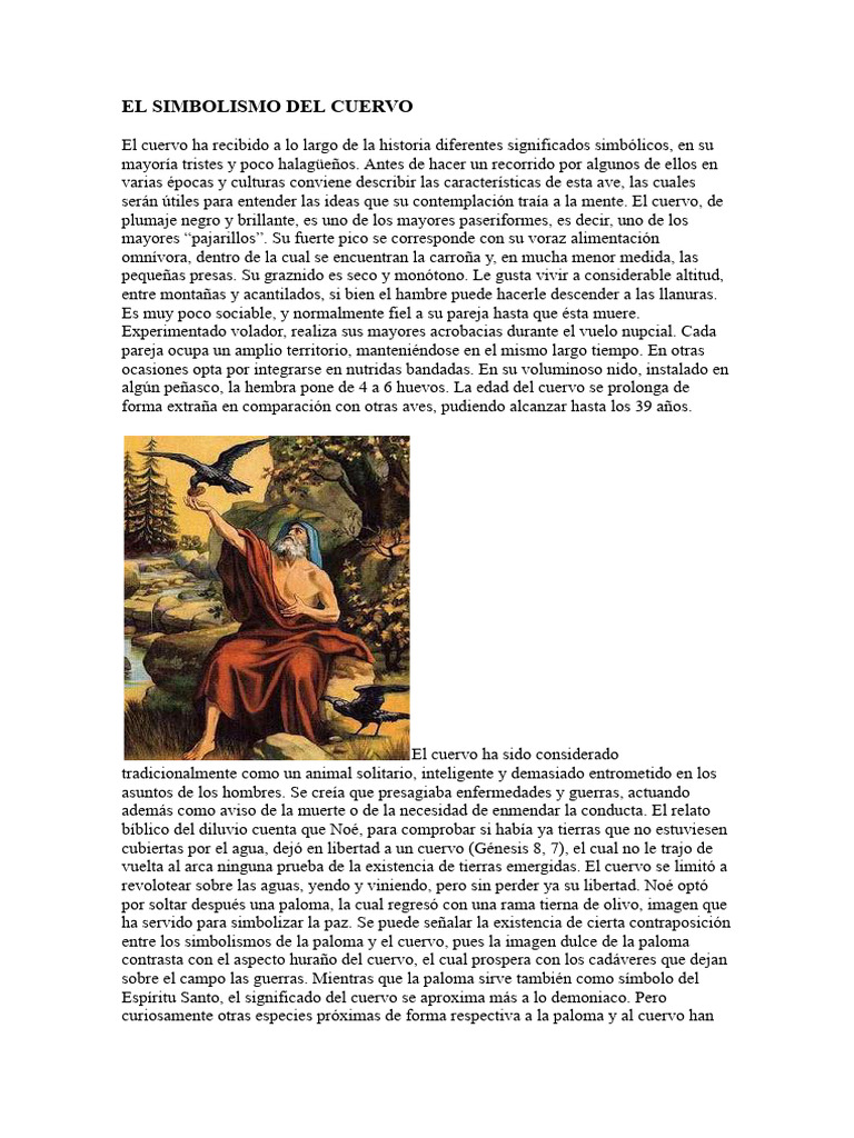El Simbolismo Del Cuervo | PDF | Historia