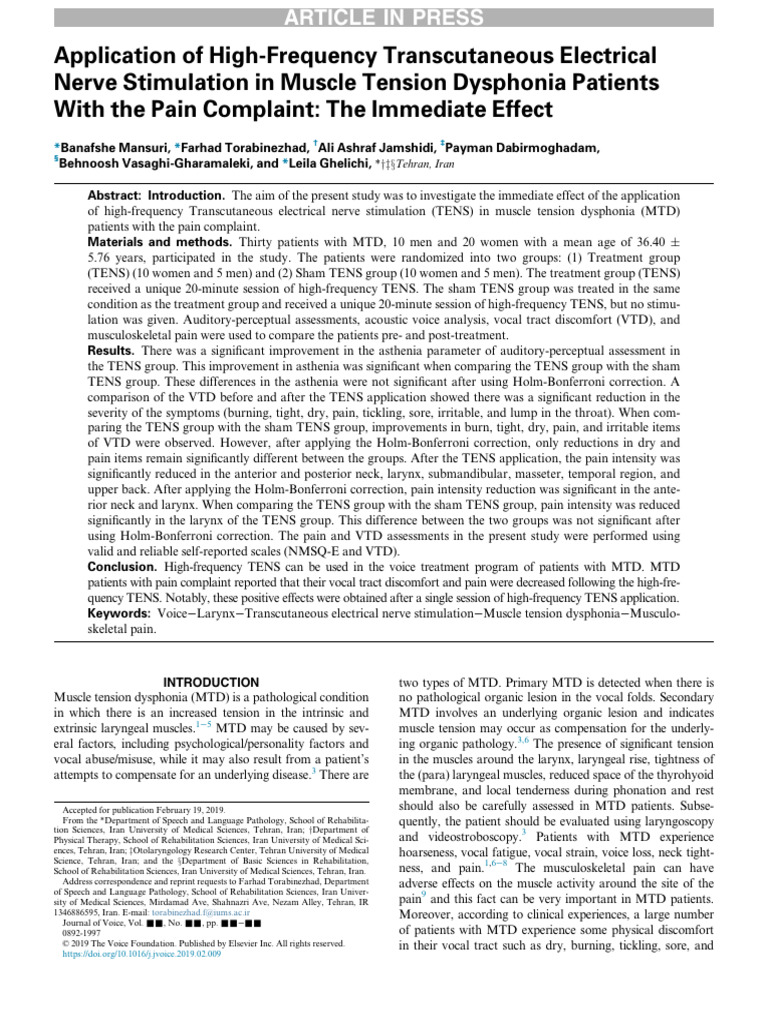 MTD | PDF | Larynx | Human Voice