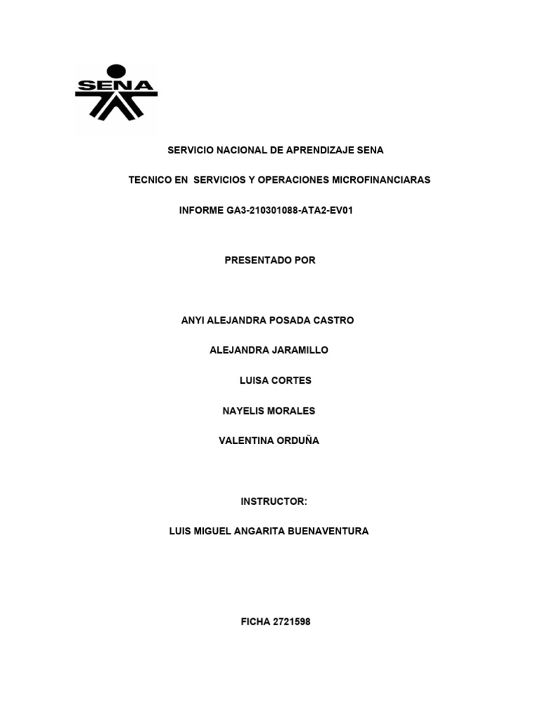 Informe GA3-210301088-ATA2-EV01 | PDF | Cliente