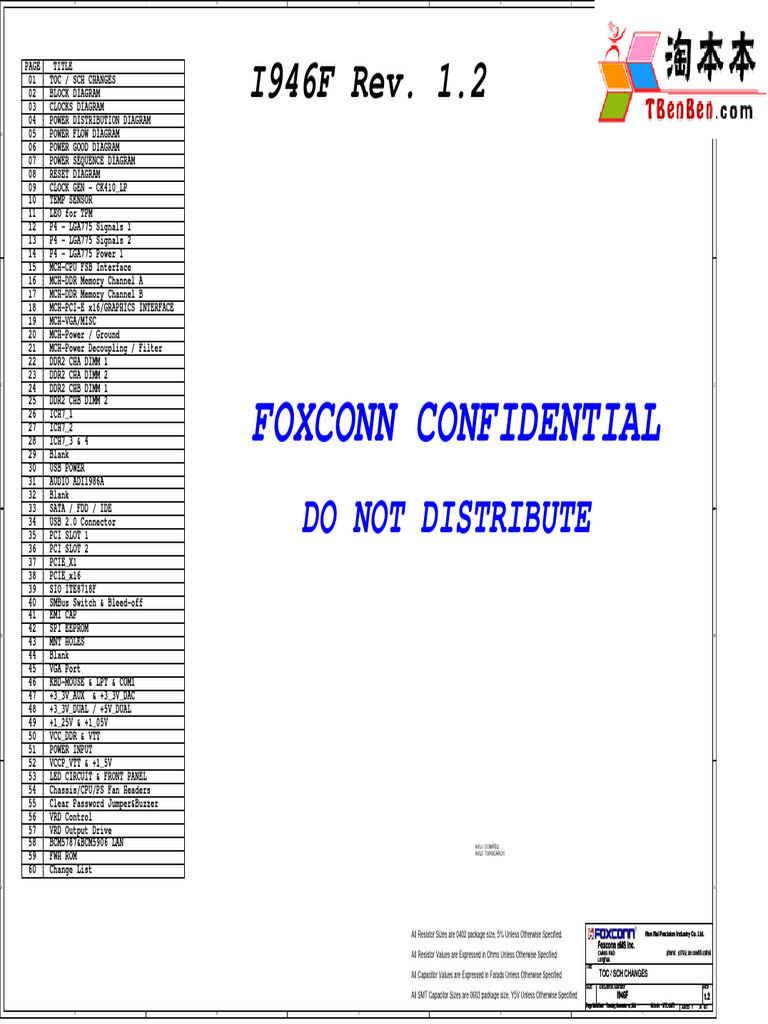 Foxconn I946f Rev 1.2 SCH | PDF | Office Equipment | Manufactured Goods