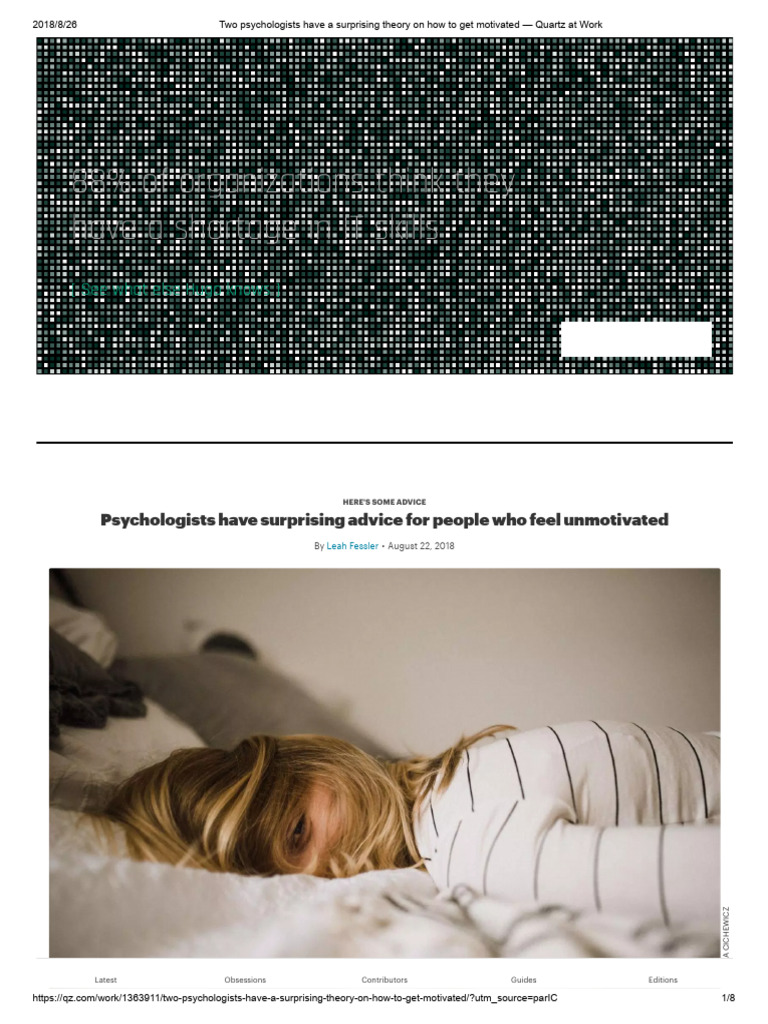 Two Psychologists Have A Surprising Theory On How To Get Motivated ...