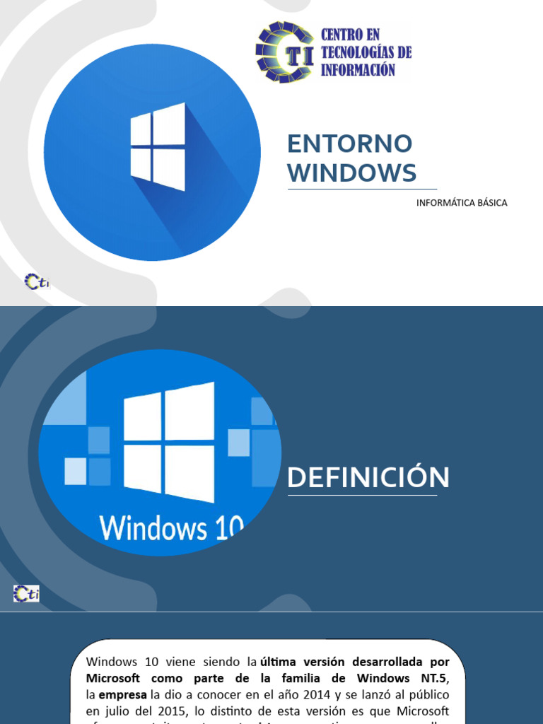 ENTORNO WINDOWS10 | PDF | Windows 10 | Software