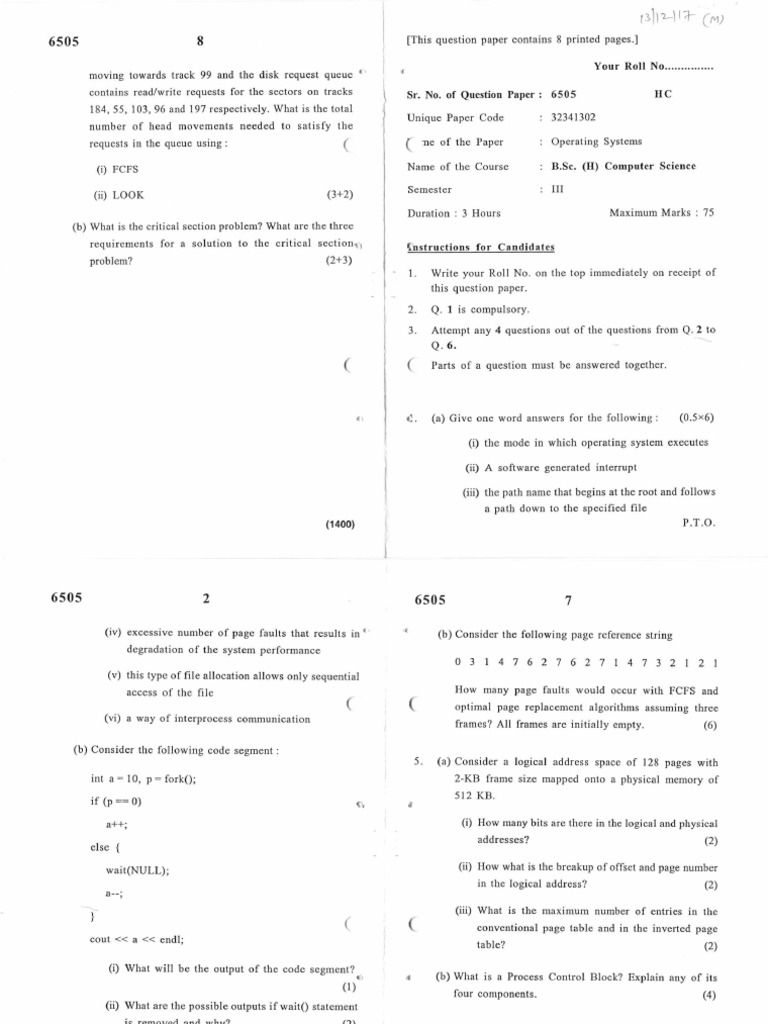 B. Sc. H Computer Science Ope DbzyR6h | PDF | Computer Hardware | Computer Science