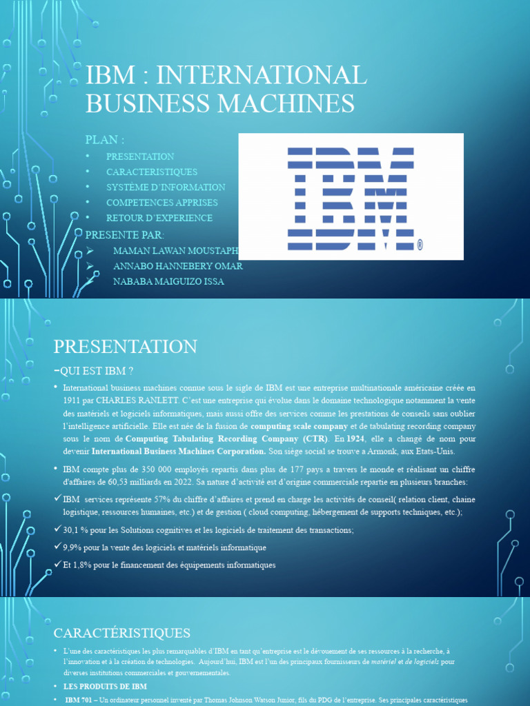 Ibm: International Business Machines: Plan | PDF | IBM | Bases de données