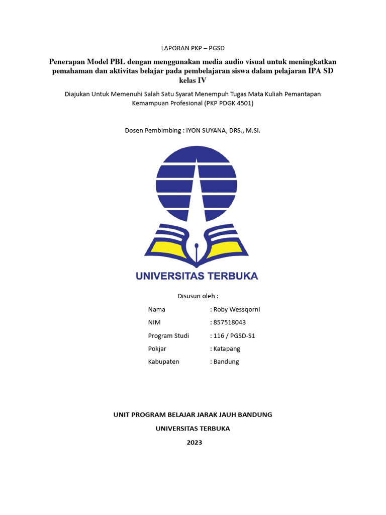 PBL dan Media Audio Visual dalam IPA SD | PDF | Komputer