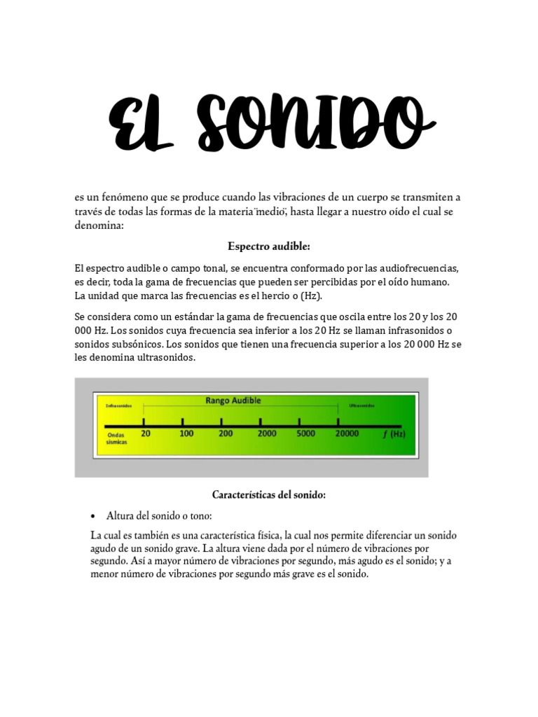 Características y Propagación del Sonido | PDF | Sonido | Olas