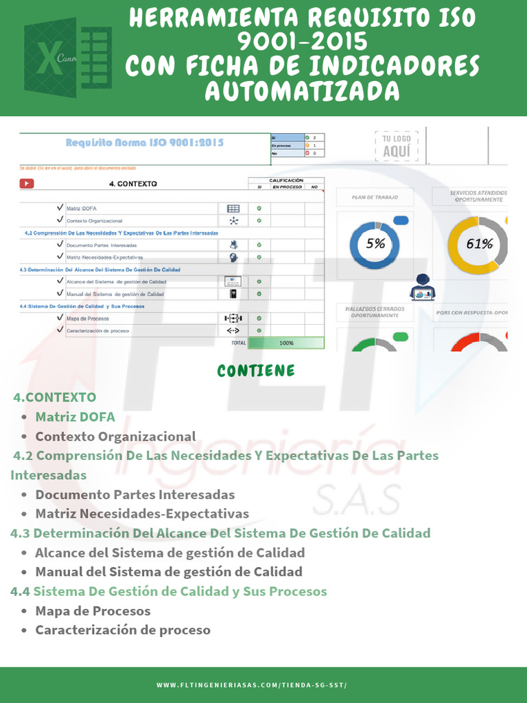 Herramienta Excel Iso 9001 De. 2015 | PDF | Auditoría | Sistema de manejo de calidad
