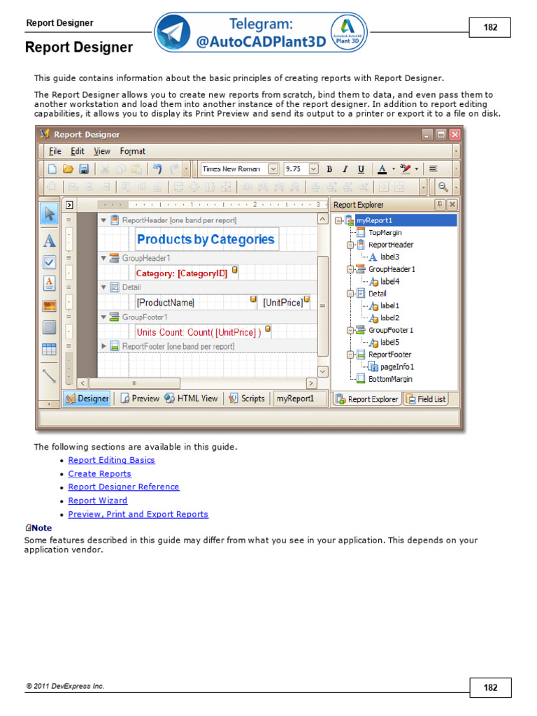 AutoCAD Plant 3D Report Designer @autocadplant3d | PDF | Computer File | Parameter (Computer ...