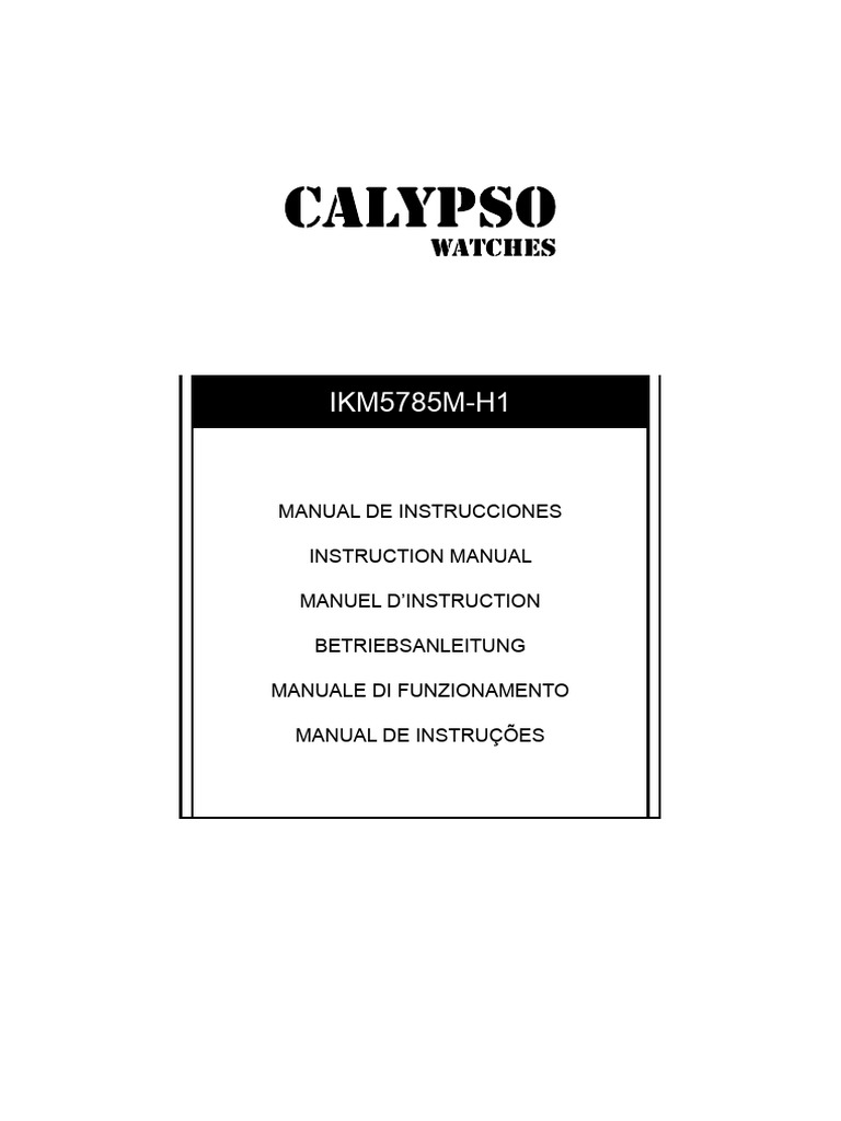 Manual Reloj Calypso k5785 | PDF | Reloj