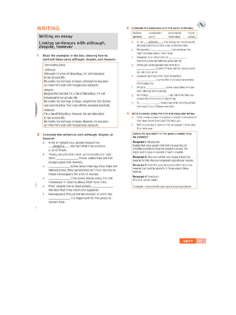 Wrting Task | PDF