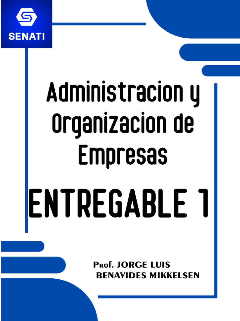 Entregable 1 Administracion y Organizacion de Empresas | PDF