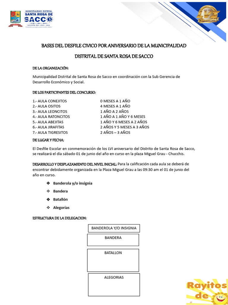 Bases Del Desfile Piced | PDF