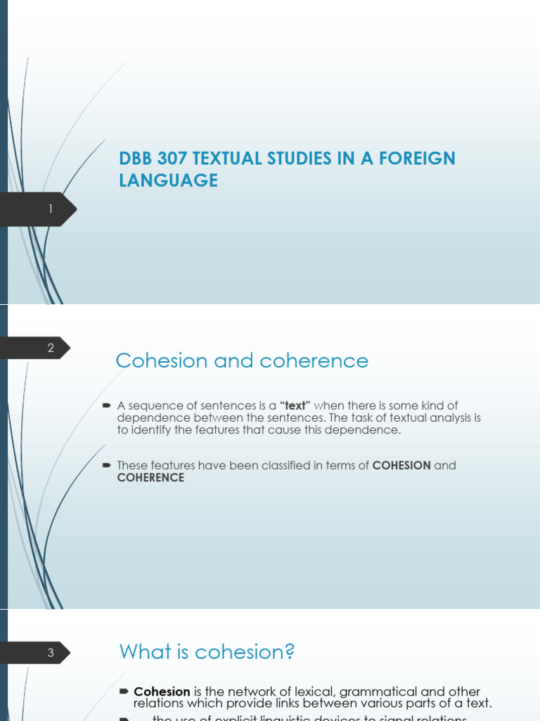 Cohesion Devices | PDF | Semantics | Lexicon