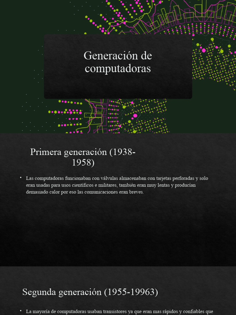 Generaciónes de Computadoras | PDF