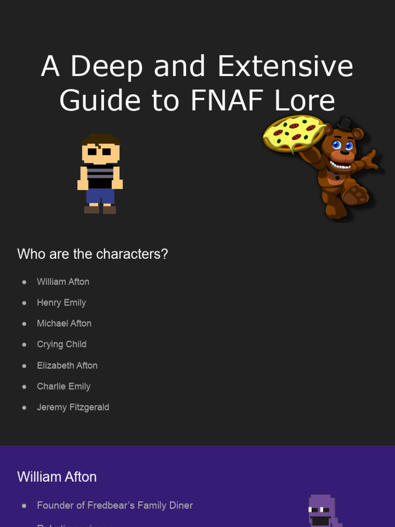 Comprehensive FNAF Lore Guide | PDF | Ios Software