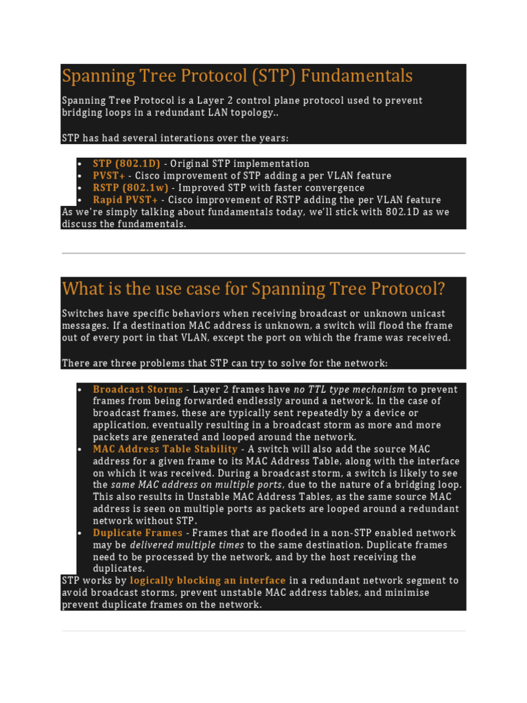 Spanning Tree Protocol | PDF | Data Transmission | Communications Protocols