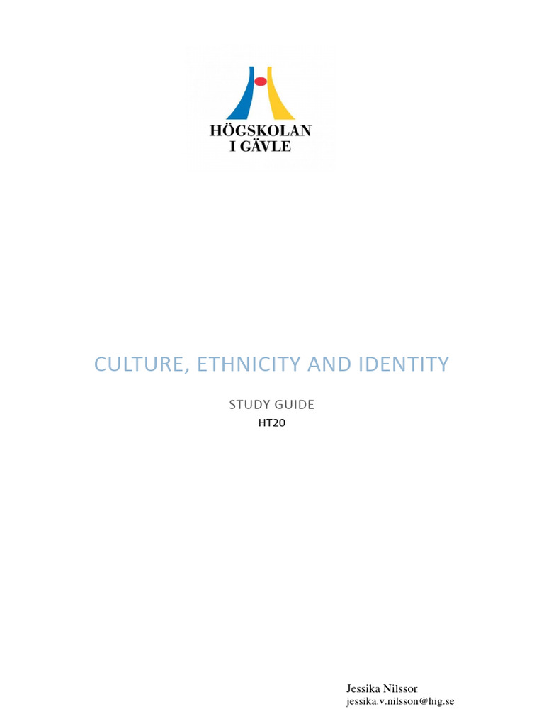 Culture Ethnicity Identity Study Guide HT20 | PDF | Postcolonialism ...