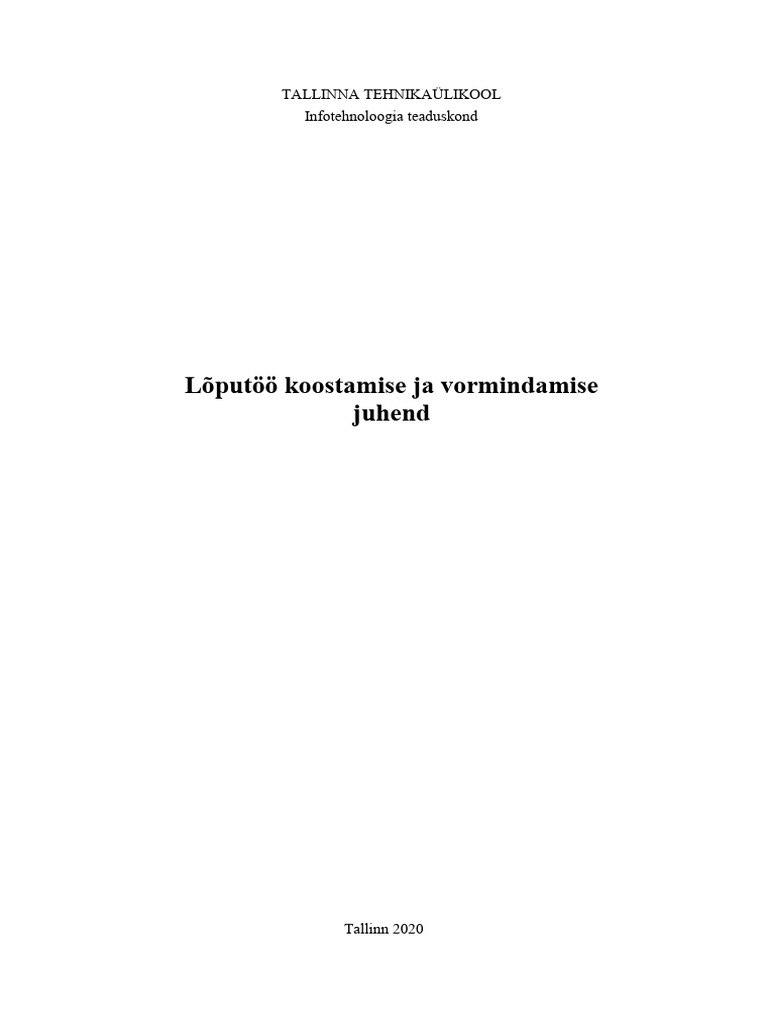 ITT Loputoode Juhend EST | PDF