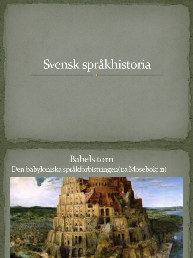 Svensk Sprc3a5khistoria1 | PDF