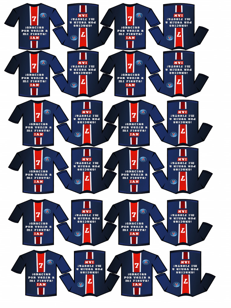 PDF Etiquetas de Camisa PSG | PDF