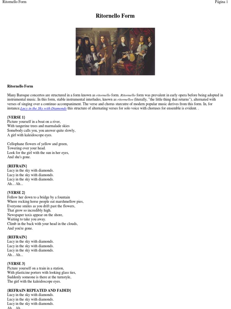 Ritornello Form | PDF | Concerto | Song Structure