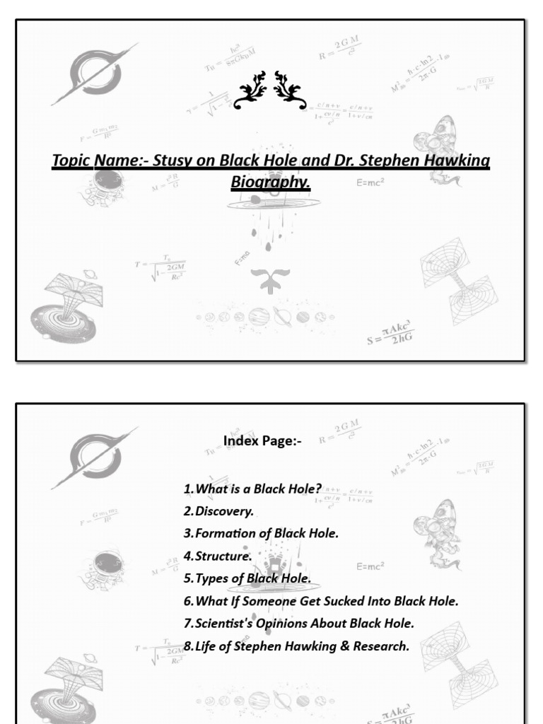 Journey Through The Cosmos: Exploring Black Holes & Dr. Stephen Hawking ...