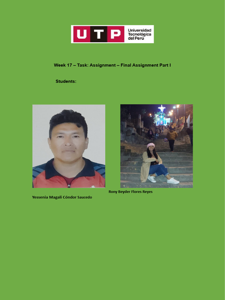 Semana 17 Task Assignment Final Assignment Part I Download Free Pdf Peru 