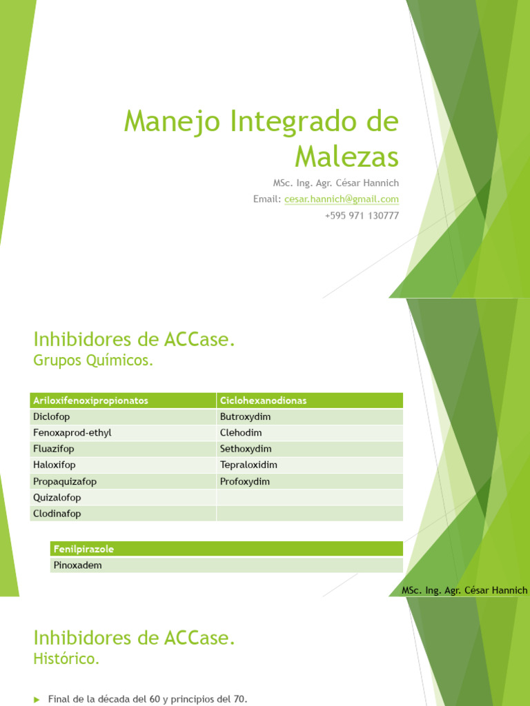 Herbicidas ACCase | PDF | Lípido | Inhibidor de la enzima