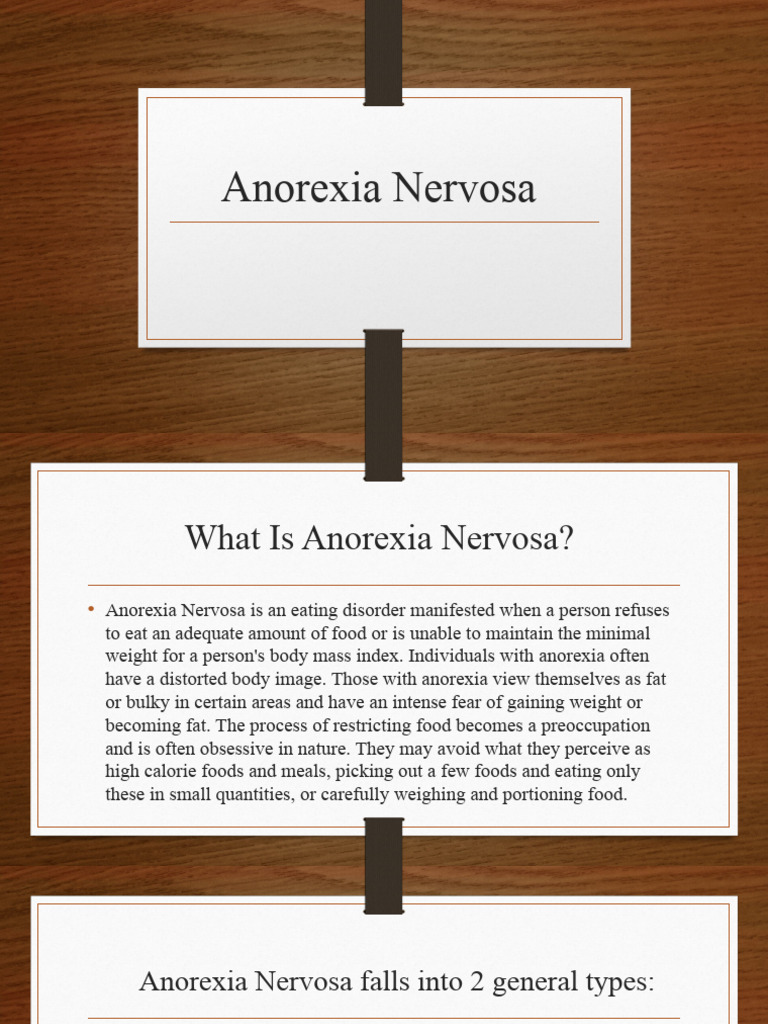 Anorexia Nervosa Presentation | PDF | Anorexia Nervosa | Eating Disorder