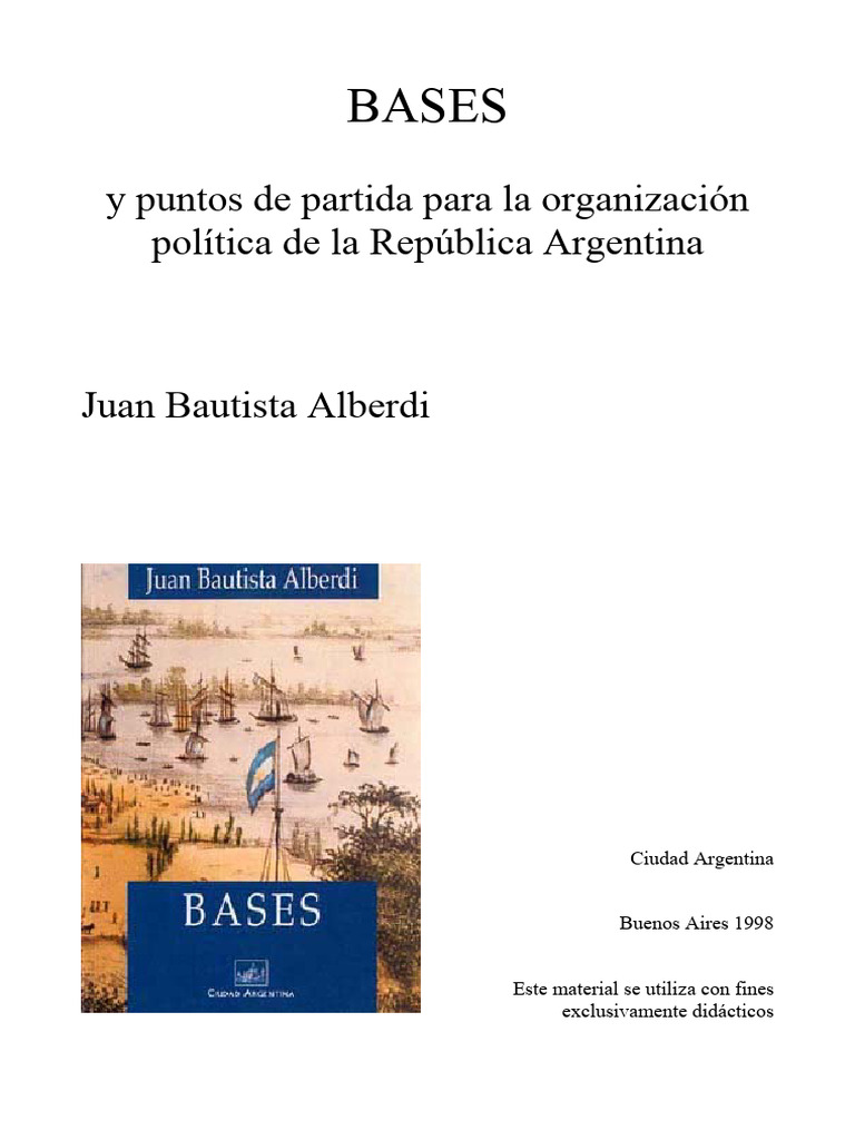 Bases: y Puntos de Partida para La Organización Política de La ...