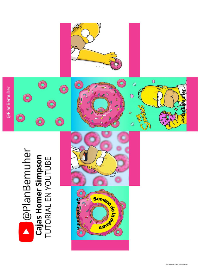 4 Cajas Cubos Homer Simpson | PDF