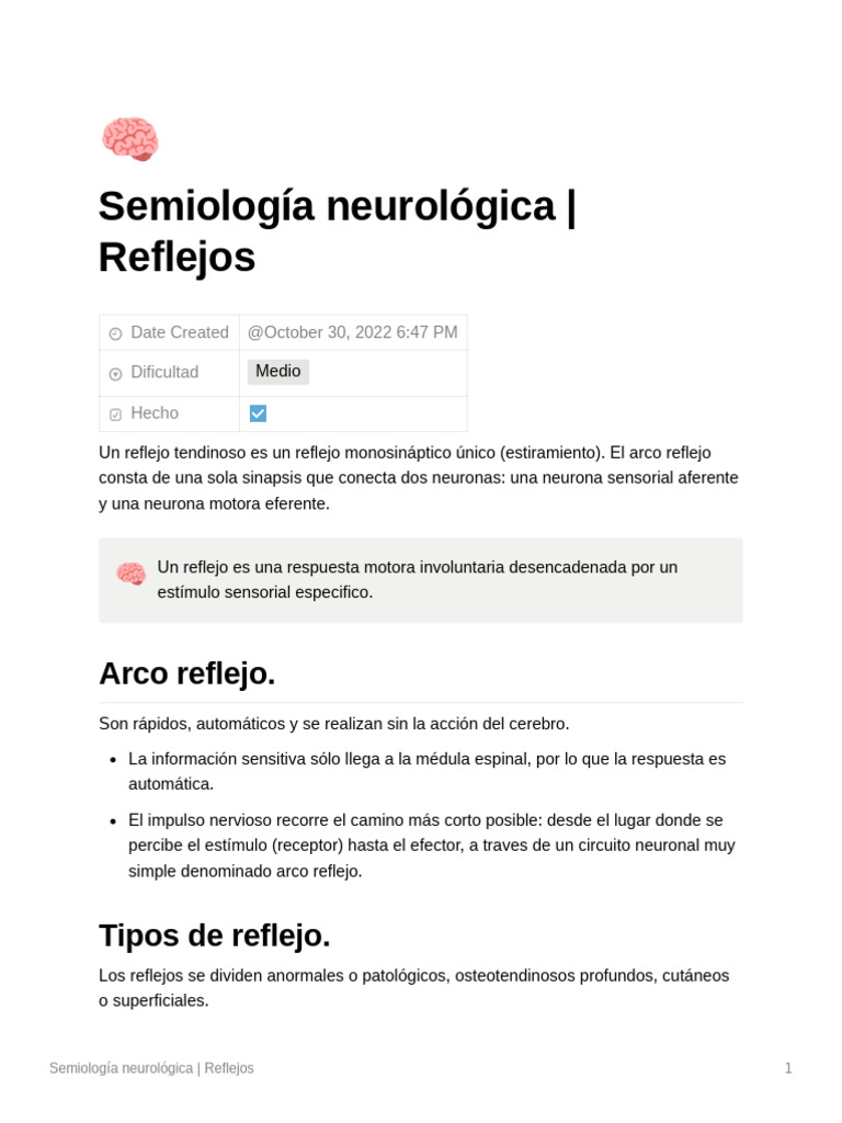 Semiologa Neurolgica Reflejos | PDF | Sistema musculoesquelético | Anatomía