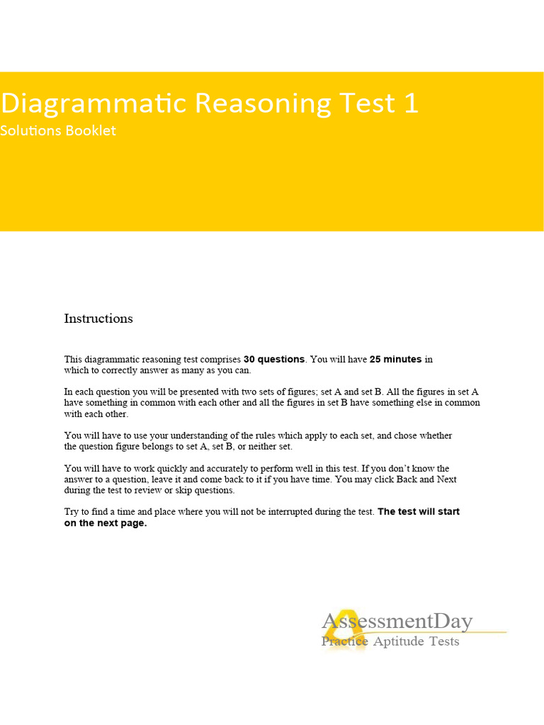Diagrammatic Reasoning Test Solutions | PDF | Rectangle | Shape