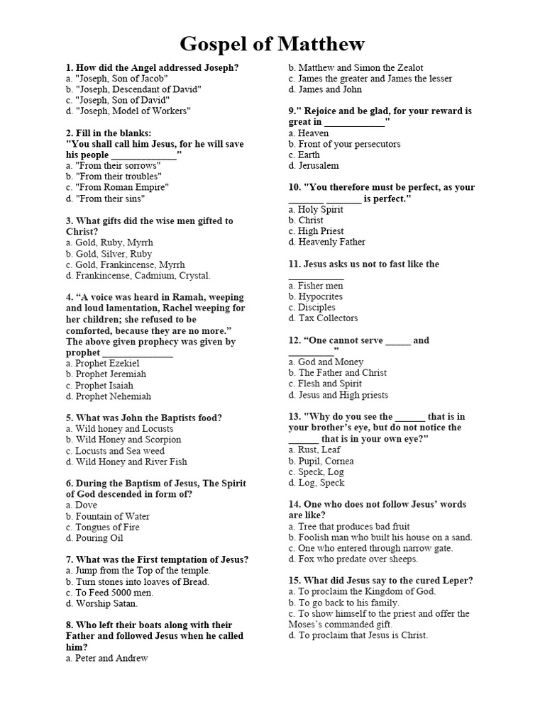 Gospel of Matthew | PDF | Jesus | Saint Peter