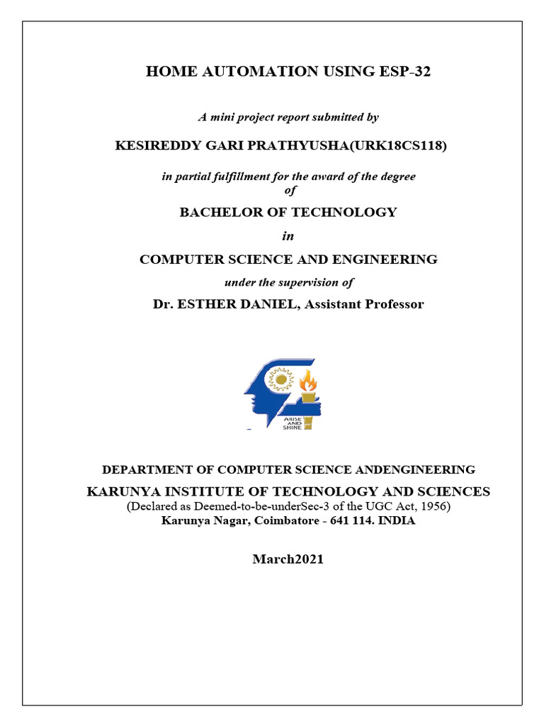 Home Automation | PDF | Home Automation | Computer Engineering