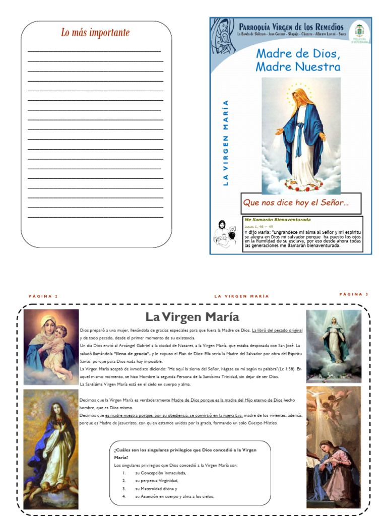 La Virgen María: Madre de Dios y Nuestra | PDF | María, madre de Jesús ...