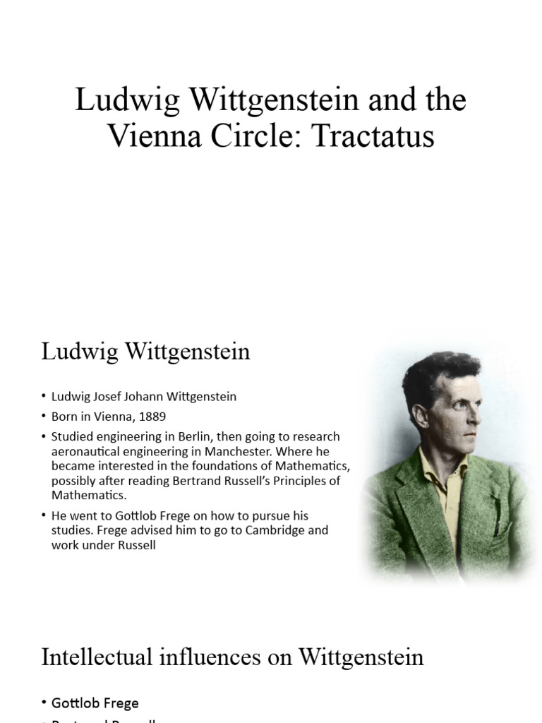 Ludwig Wittgenstein and The Vienna Circle | PDF | Ludwig Wittgenstein ...