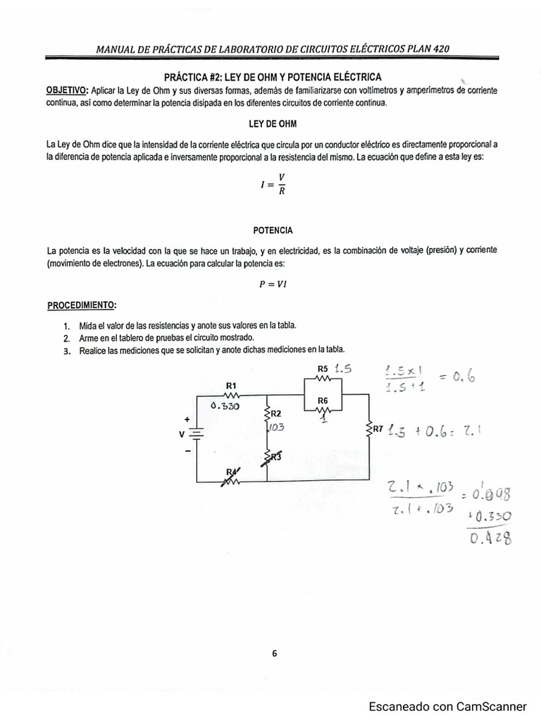 Practica 2 Circuitos Electricos Lb Pdf