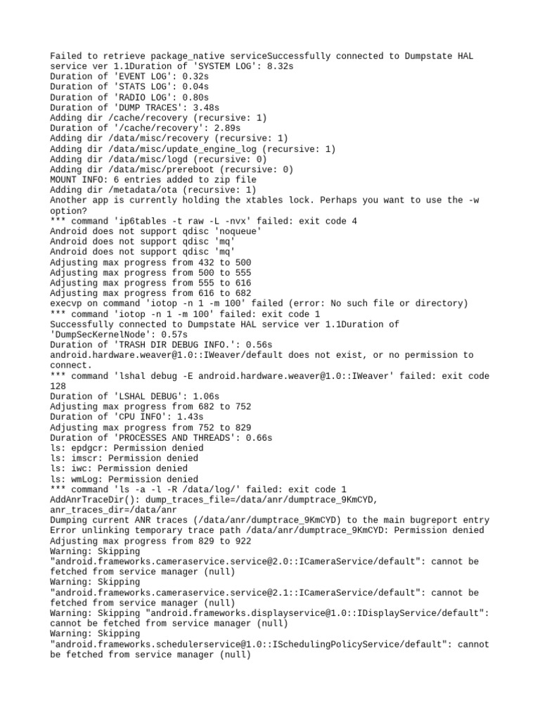 Android Log Analysis and Errors Report | PDF | Information Technology | Computer Science